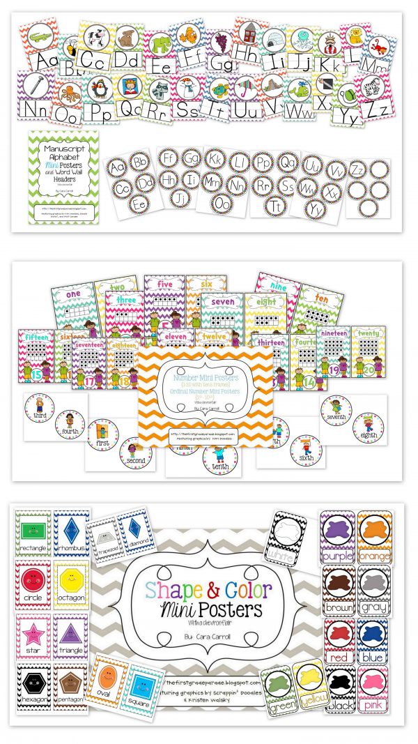 Chevron Classroom Decor Bundle - Cara Carroll